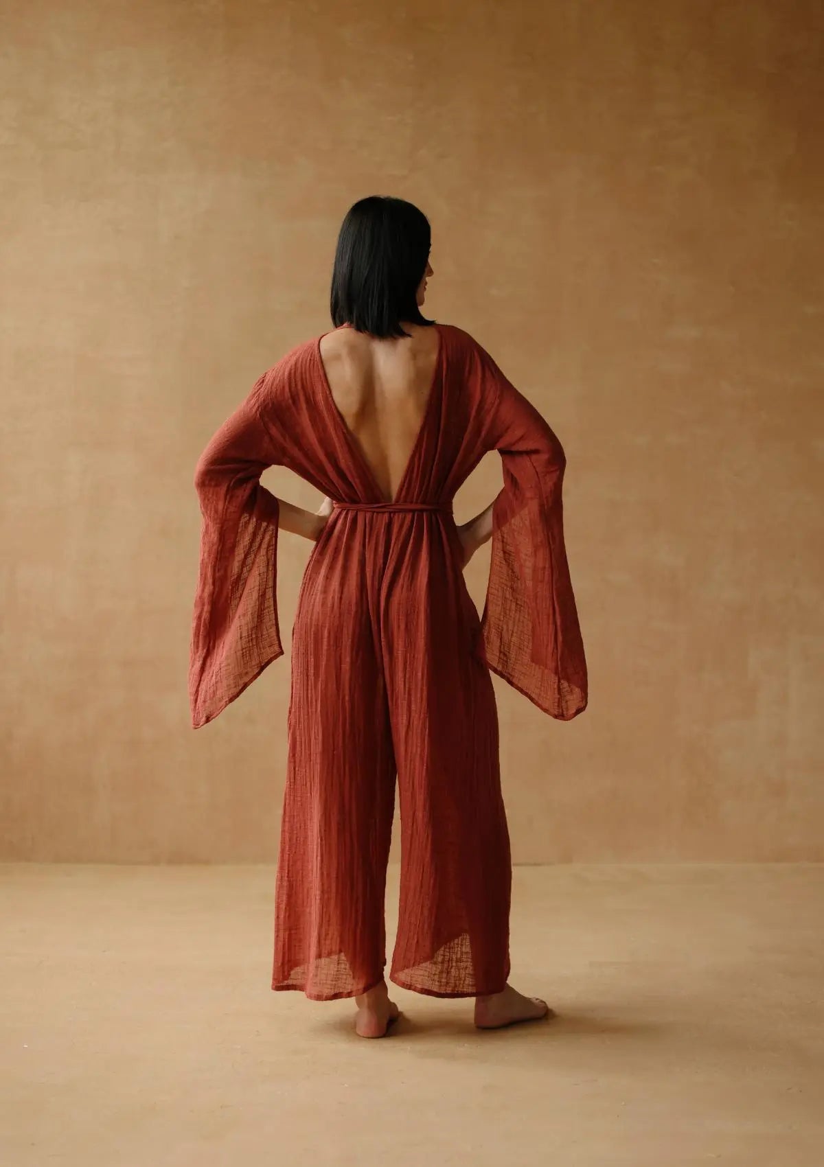 SHANTI JUMPSUIT- BAKED CLAY - Studio Tia