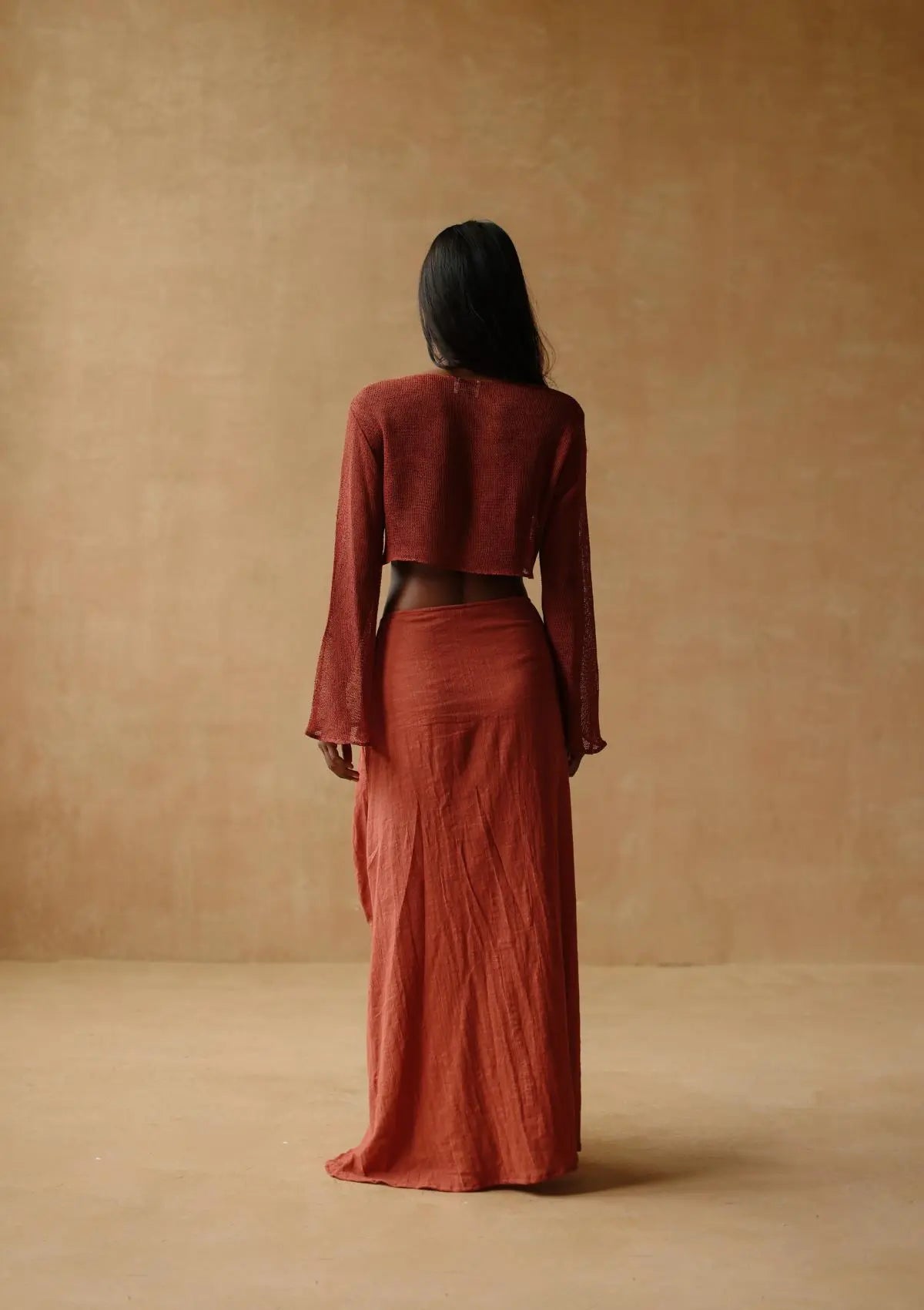 VEDA CROP TOP - BAKED CLAY - Studio Tia