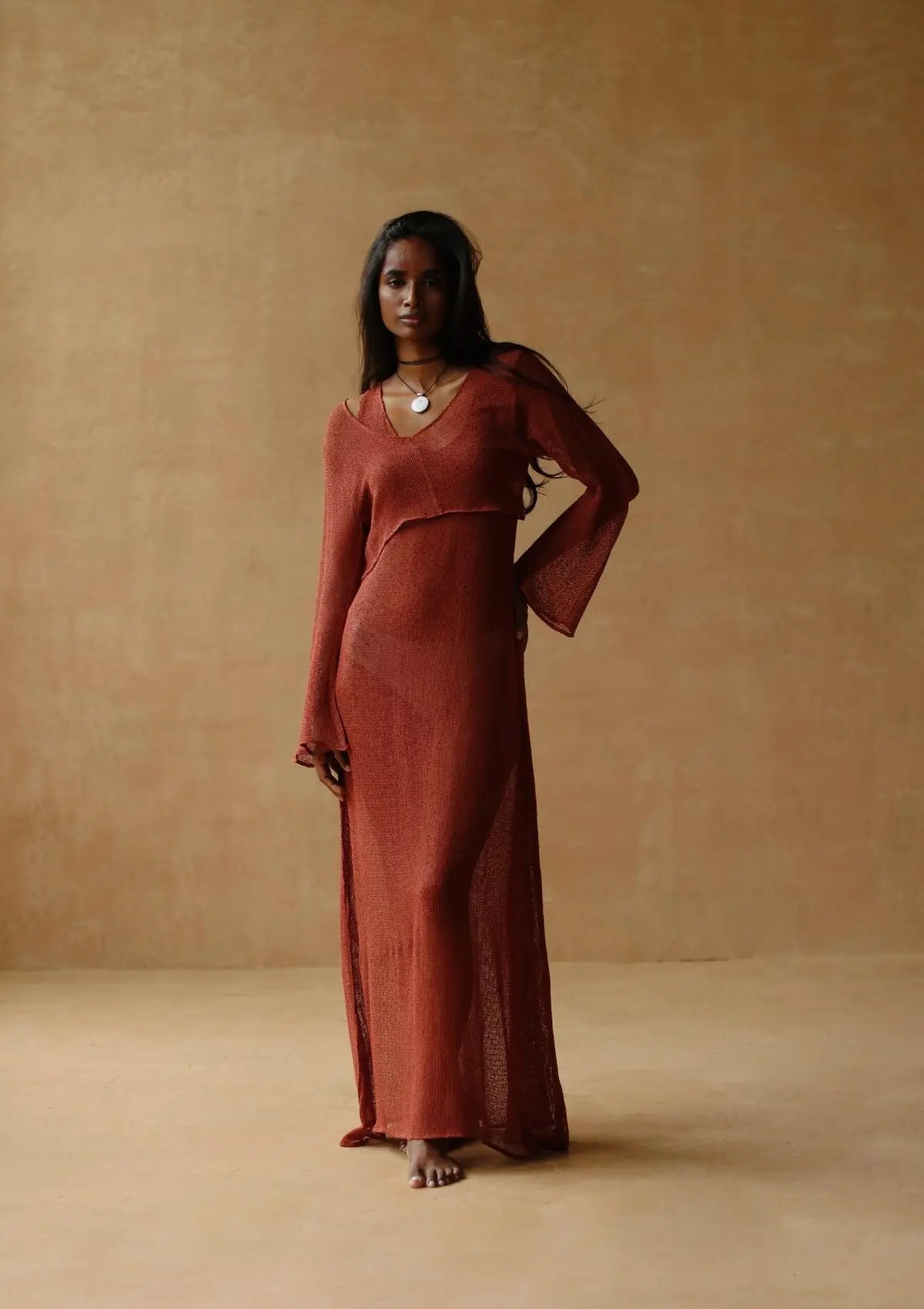 VEDA CROP TOP - BAKED CLAY - Studio Tia