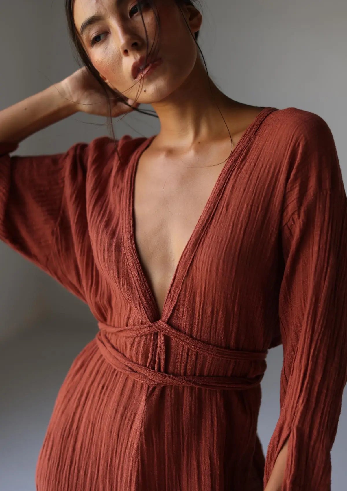 SHANTI JUMPSUIT- BAKED CLAY - Studio Tia