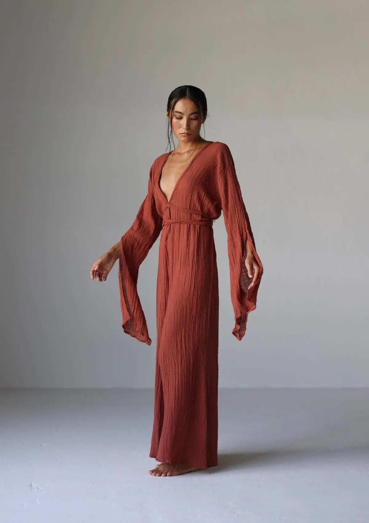SHANTI JUMPSUIT- BAKED CLAY - Studio Tia