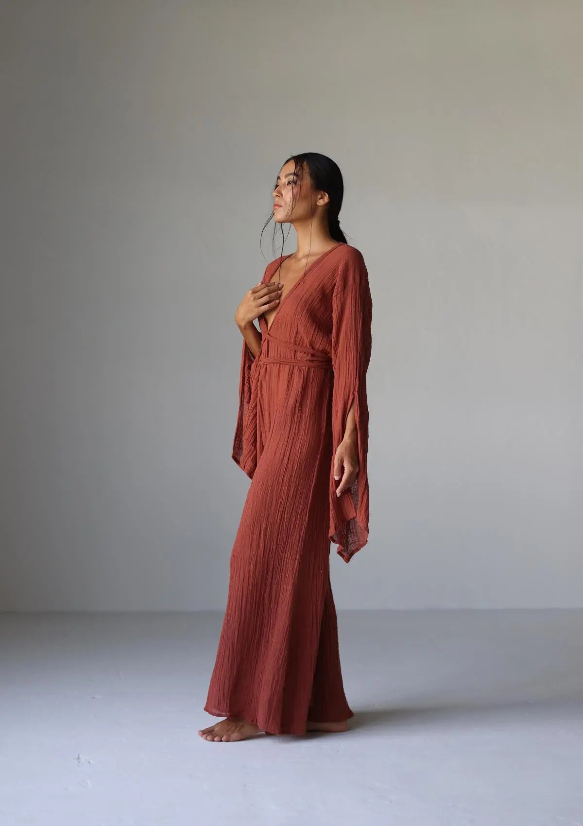 SHANTI JUMPSUIT- BAKED CLAY - Studio Tia