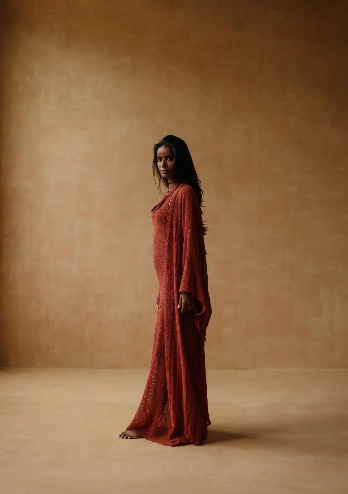 KORA KIMONO DRESS - BAKED CLAY - Studio Tia